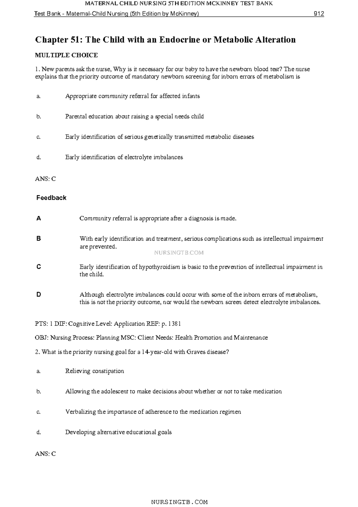 TB-Chapter 51 The Child with an Endocrine or Metabolic Alteration ...