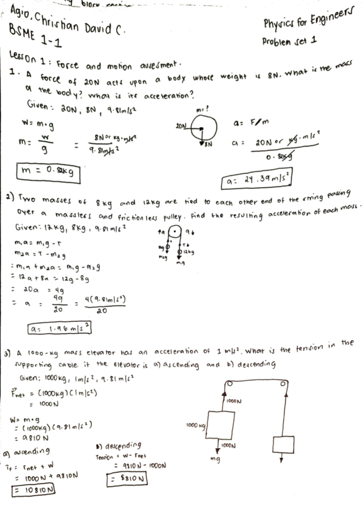 PS1-BSME11-Agio,Christian David - PHYSICS - Studocu