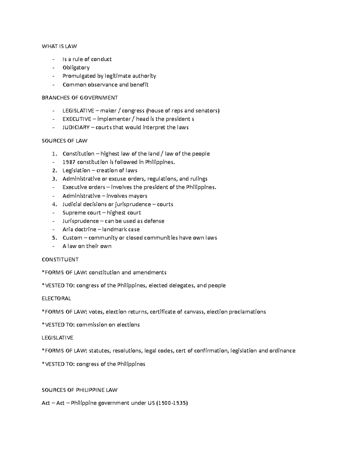 LAW OF Obligation AND Contracts Lesson - WHAT IS LAW Is a rule of ...