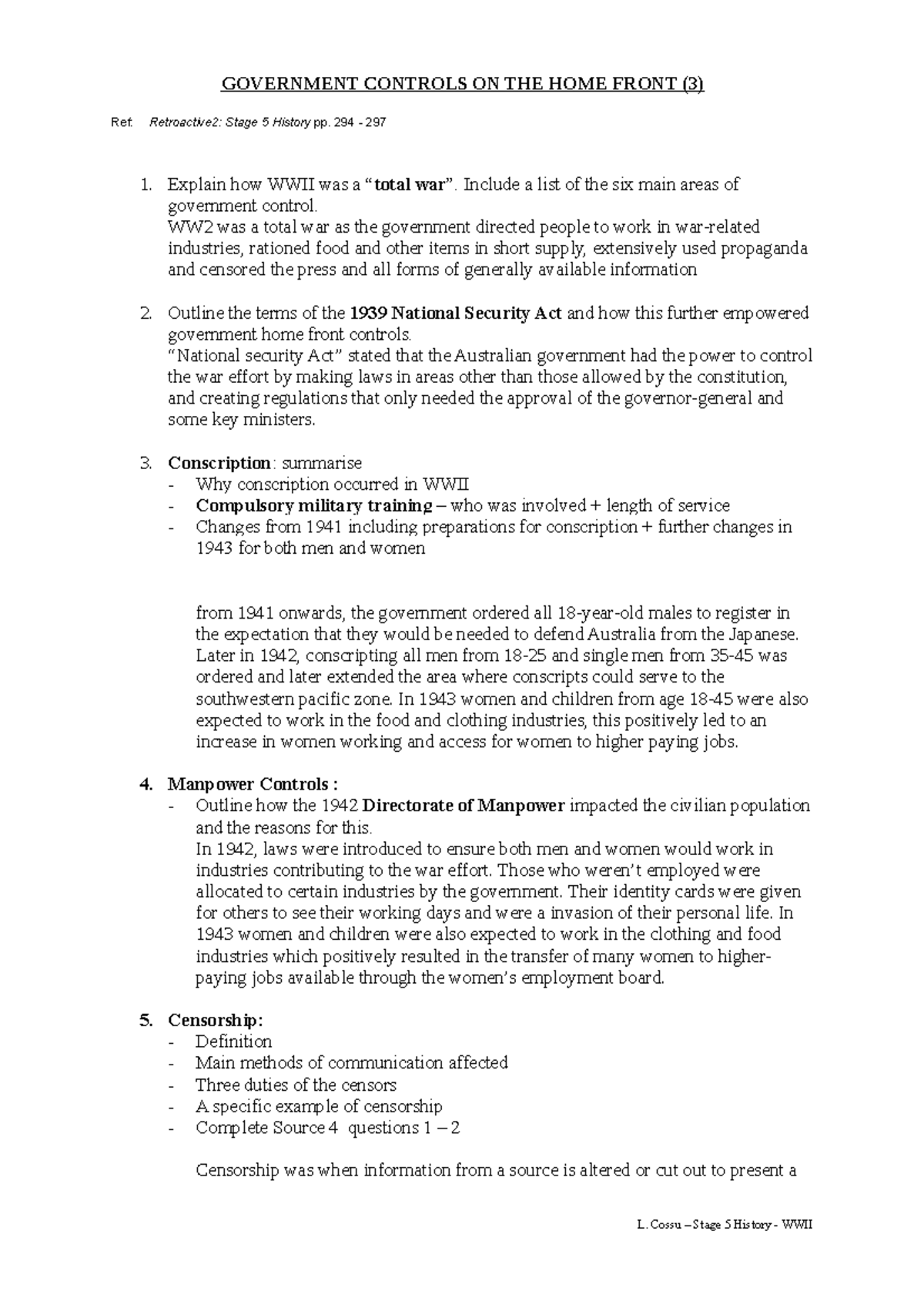 GOVT Controls ON THE HOME Front - GOVERNMENT CONTROLS ON THE HOME FRONT ...