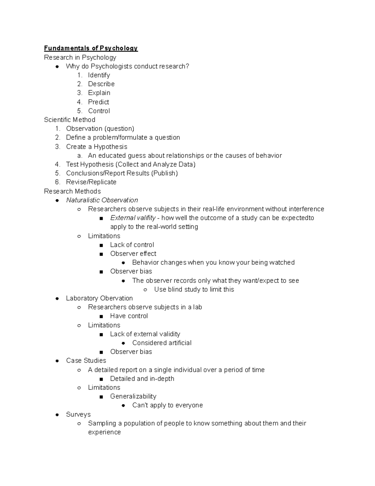 Module 2 - Fundamentals of Psychology Research in Psychology Why do ...