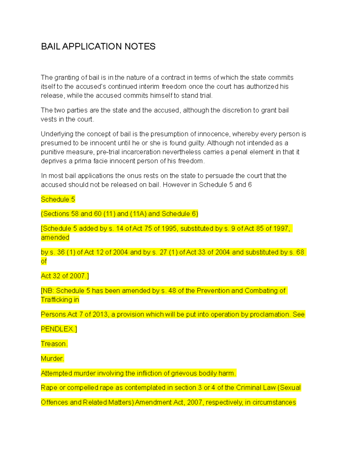 BAIL Application Notes - LATN 122 - NWU - Studocu