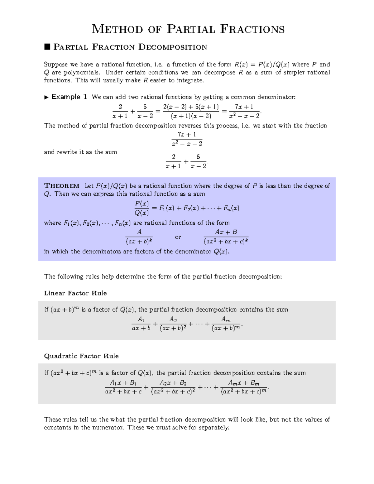 Khan Academy Partial Fraction Decomposition How To Do Partial
