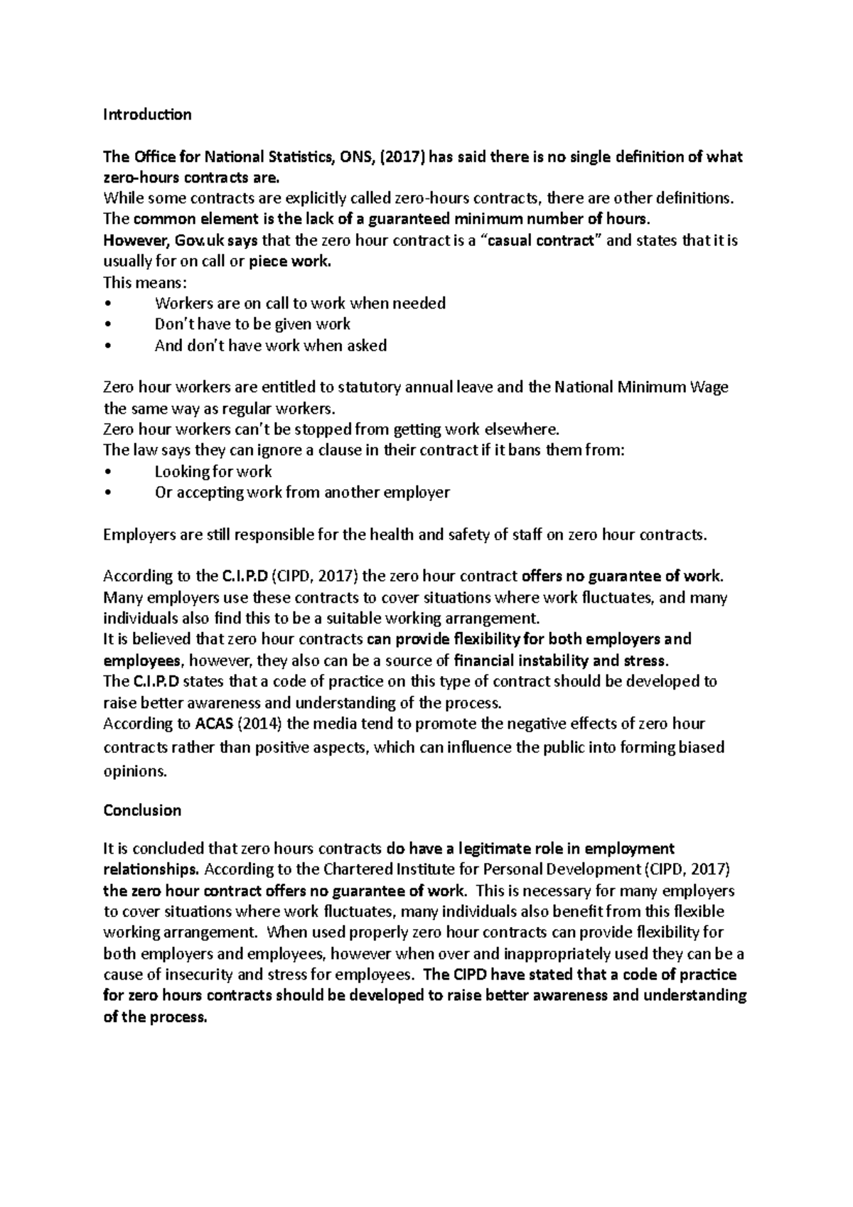 HR-Script-1 - Zero hour contract - Introduction The Office for National ...