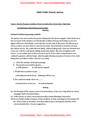 CBSE Class 12 English Sure Shot Questions Long Answers Worksheet ...