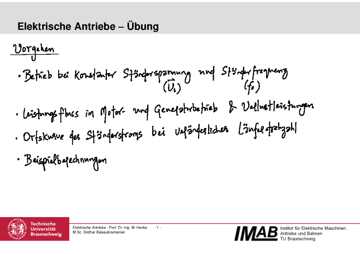Mbdfopbdsvsf böld bdfb Dipl - Elektrische Antriebe - TU Braunschweig ...