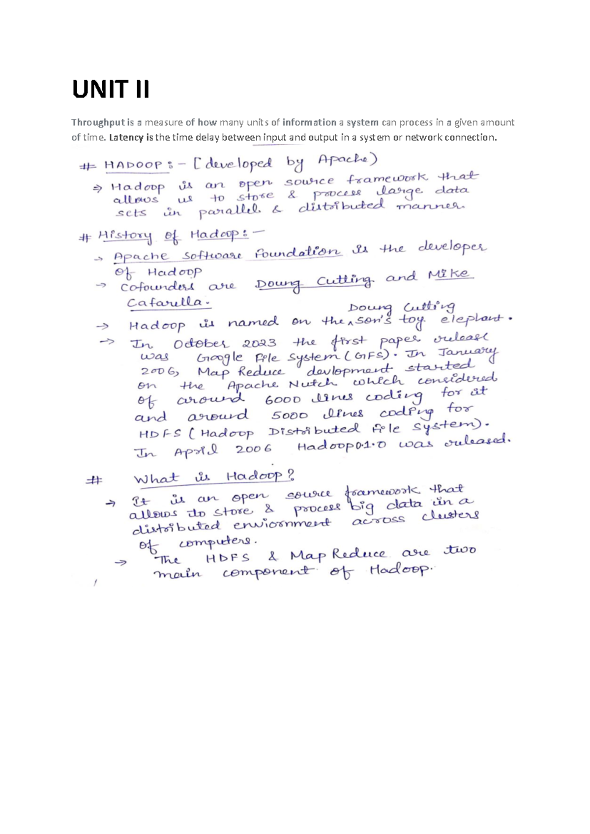 Bda Lecture Notes Unit 2 Final Big Data And Analytics Unit Ii
