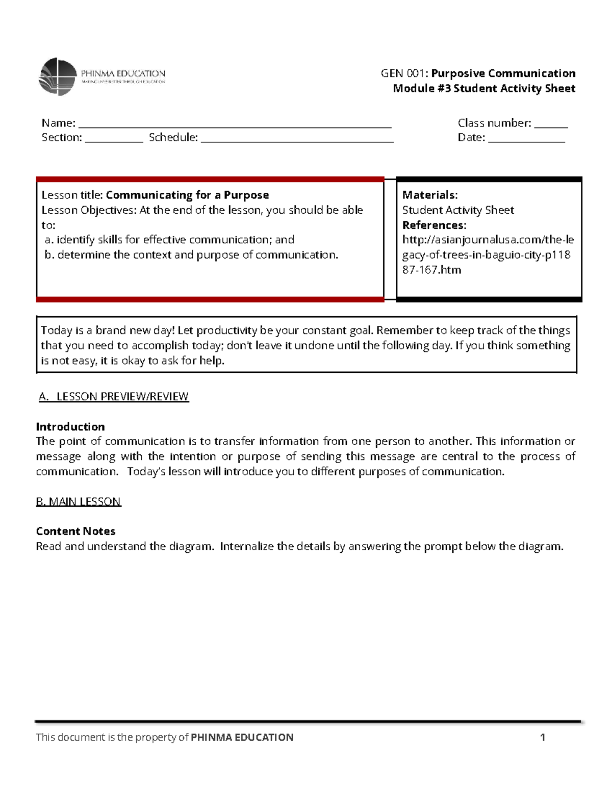 GEN 001 SAS#3 2324.docx - Module #3 Student Activity Sheet Name: - Studocu