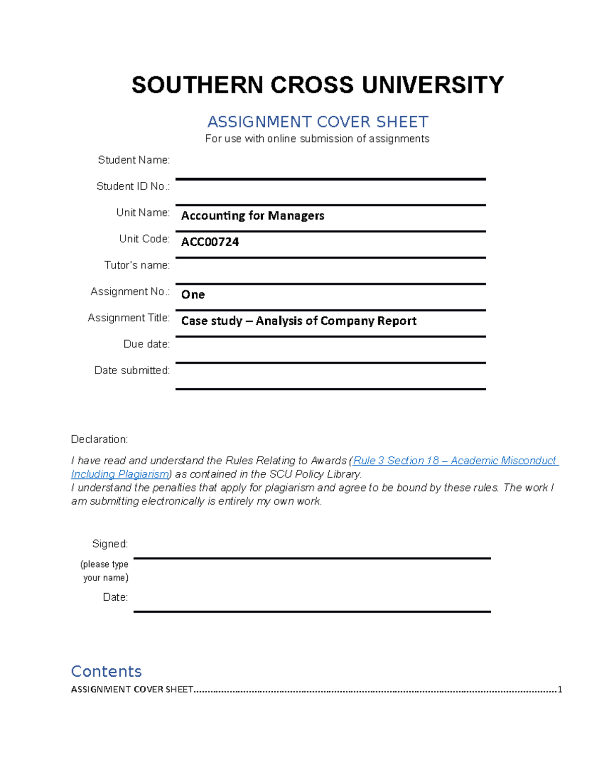 A1 - ACC - Sagar Pol - Edit DONE - SOUTHERN CROSS UNIVERSITY ASSIGNMENT ...