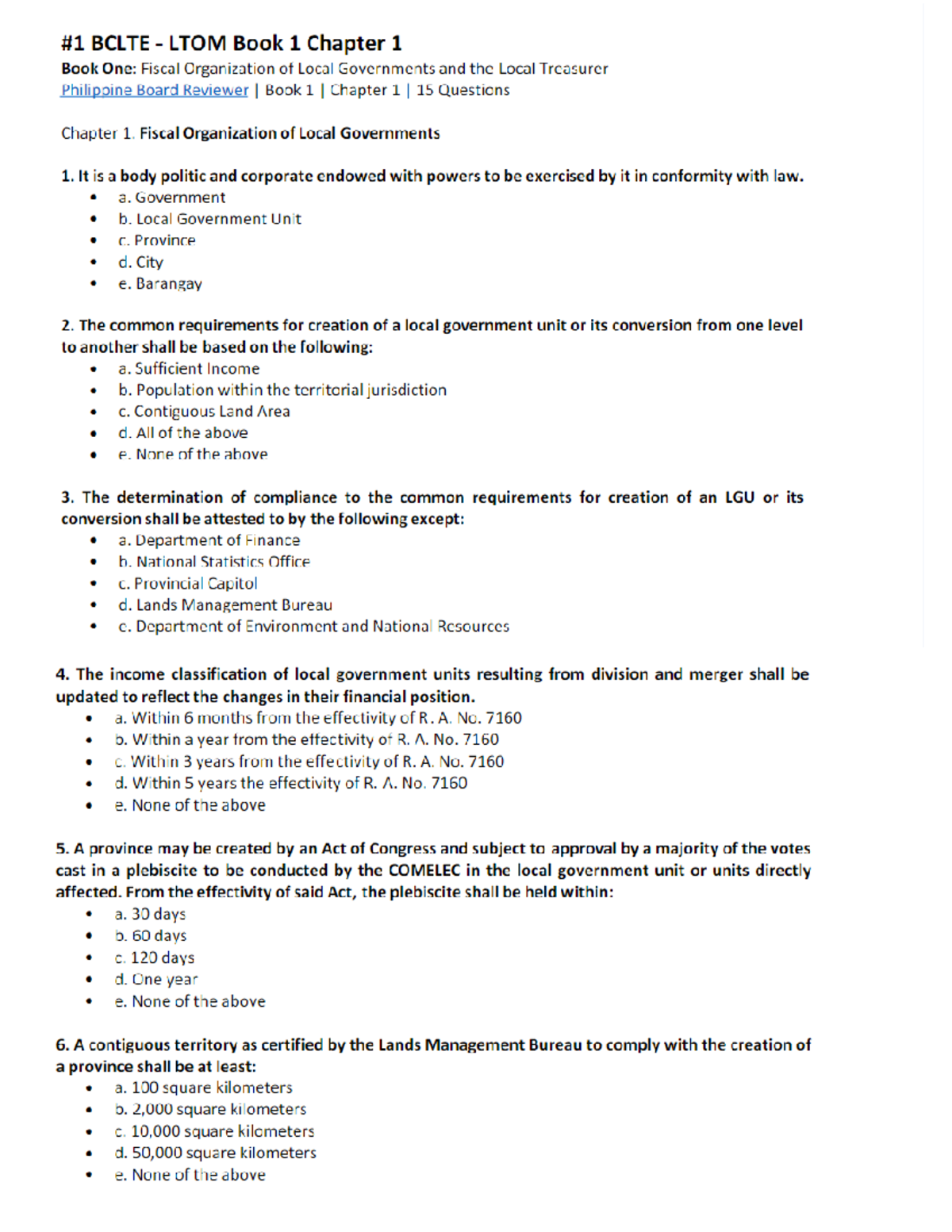 Bclte- Reviewer - Financial Management - Studocu