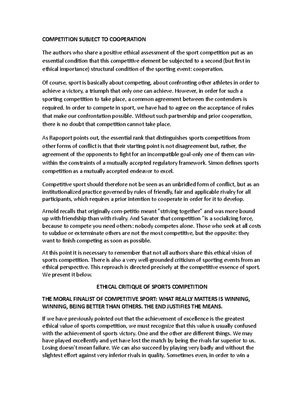 competition subject to cooperation - COMPETITION SUBJECT TO COOPERATION ...