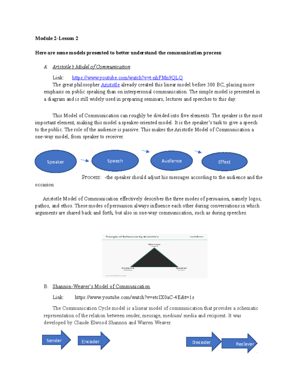 Module-2-Lesson-2-Models-and-Process - Module 2-Lesson 2 Here are some ...