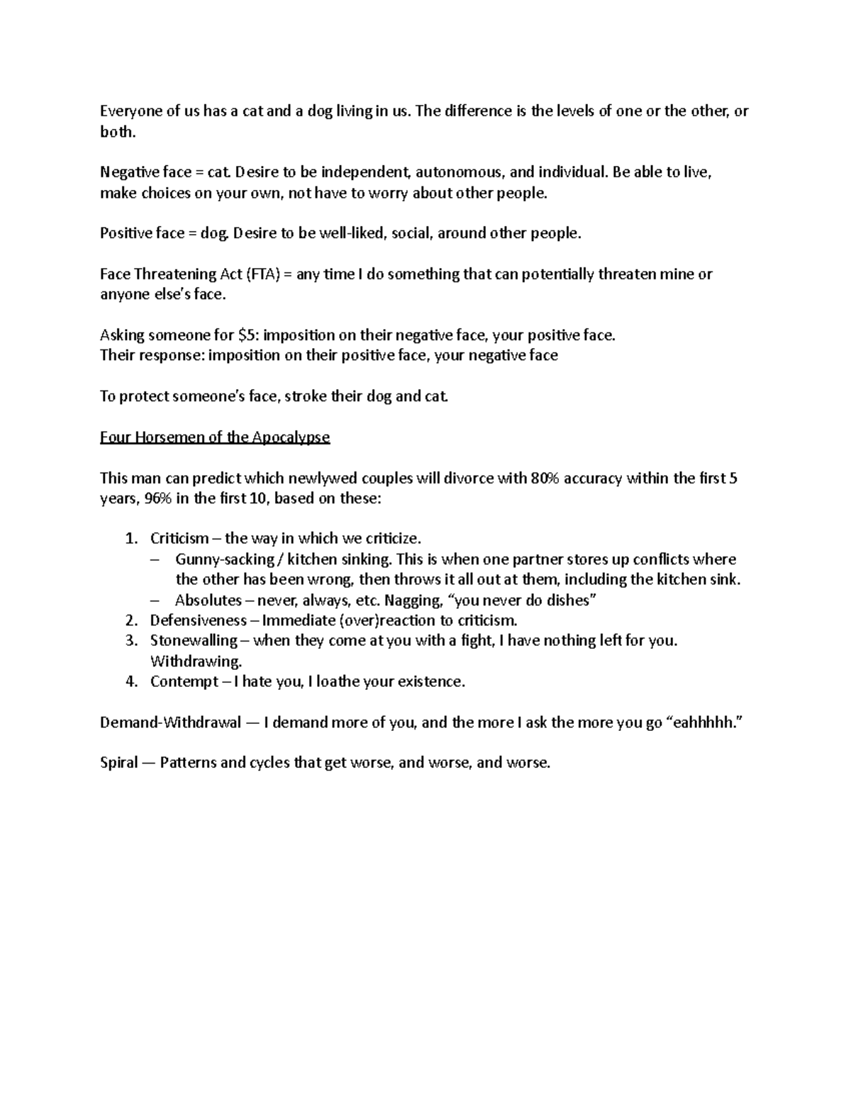 COMM 120 10–25 - Lecture notes First half of the semester - Everyone of ...