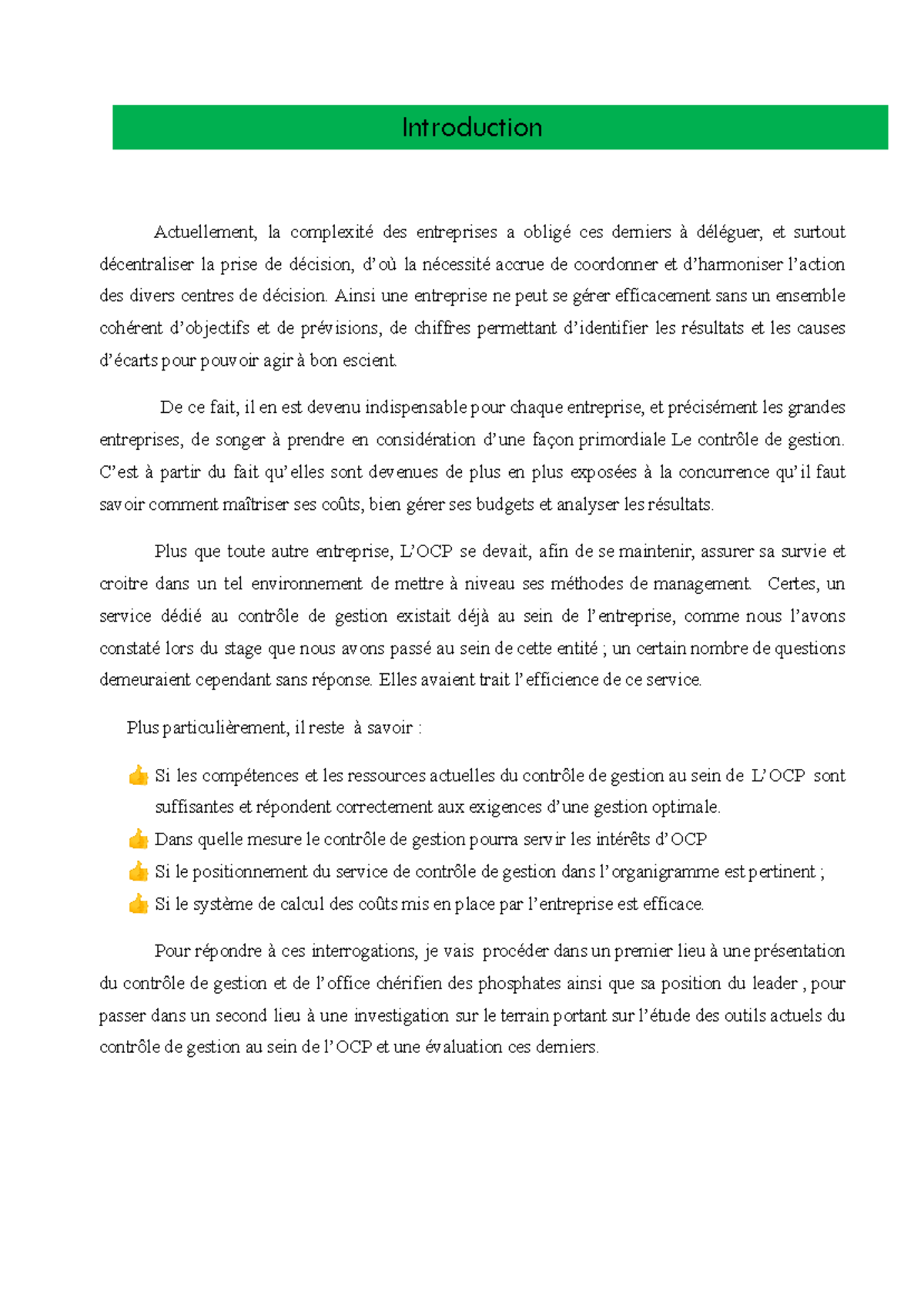 Controle-de-gestion-OCP-Safi.docx - Introduction Actuellement, la complexité des entreprises a ...