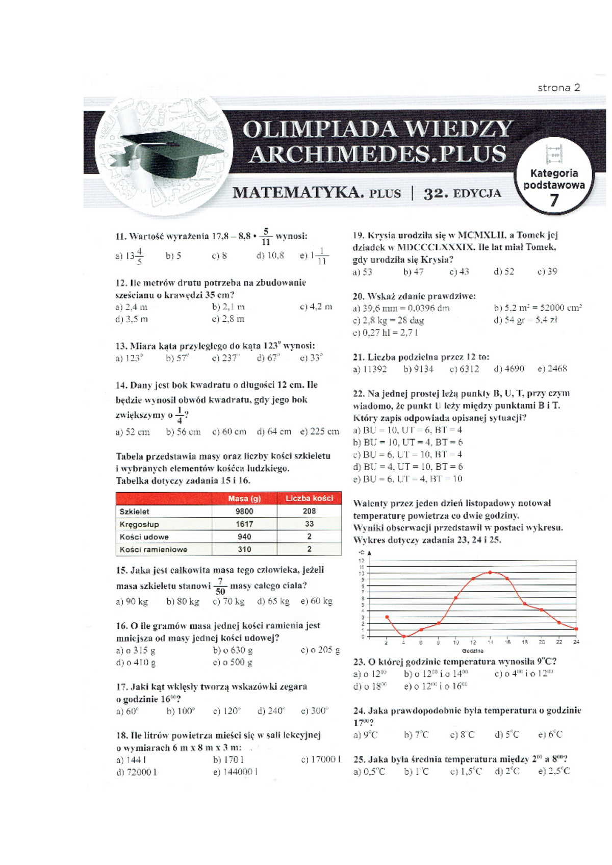 Dokument 6 - 23123312312 - strona 2 OLIMPIADA WIEDZY ARCHIMEDES Kategoria MATEMATYKA. PLUS - Studocu