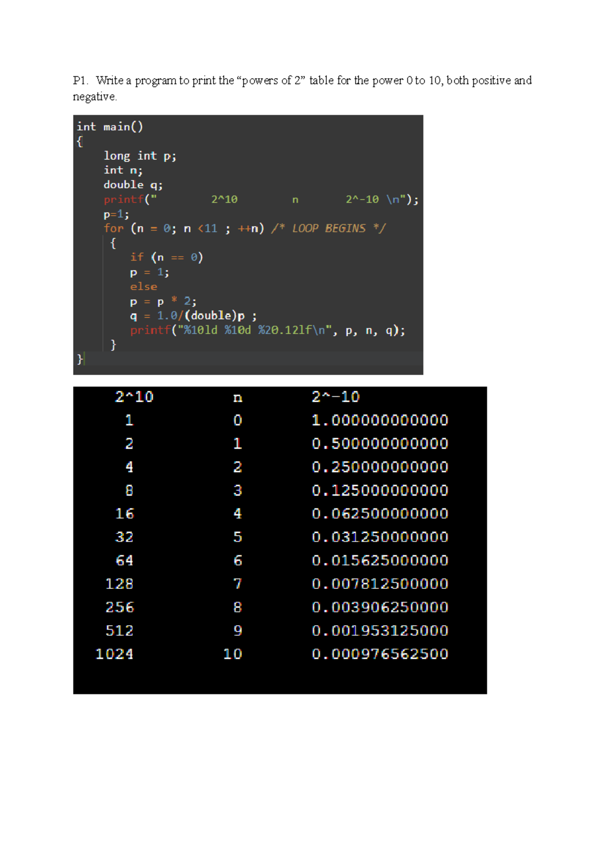 E011 Devanshi Chauhan E1 Exp 5 - Btech - P1. Write a program to print ...