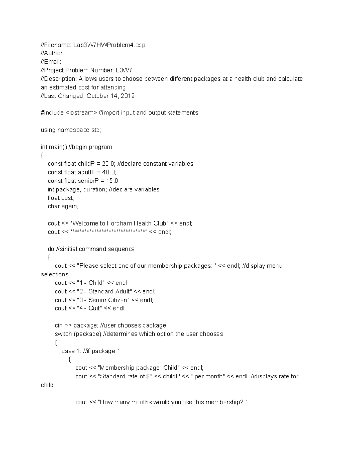 Lab3W7HWProblem 4 Lab Code That Is Well Written And Has Detailed lab3w7hwproblem-4-lab-code-that-is-well-written-and-has-detailed