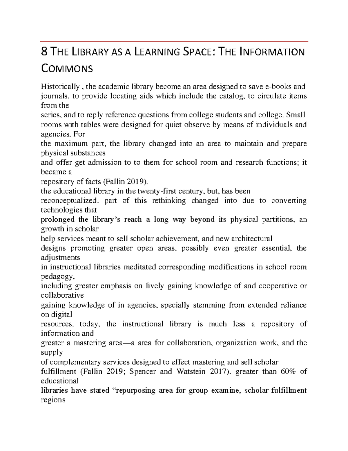 8 The Library as a Learning Space - 8 THE LIBRARY AS A LEARNING SPACE ...