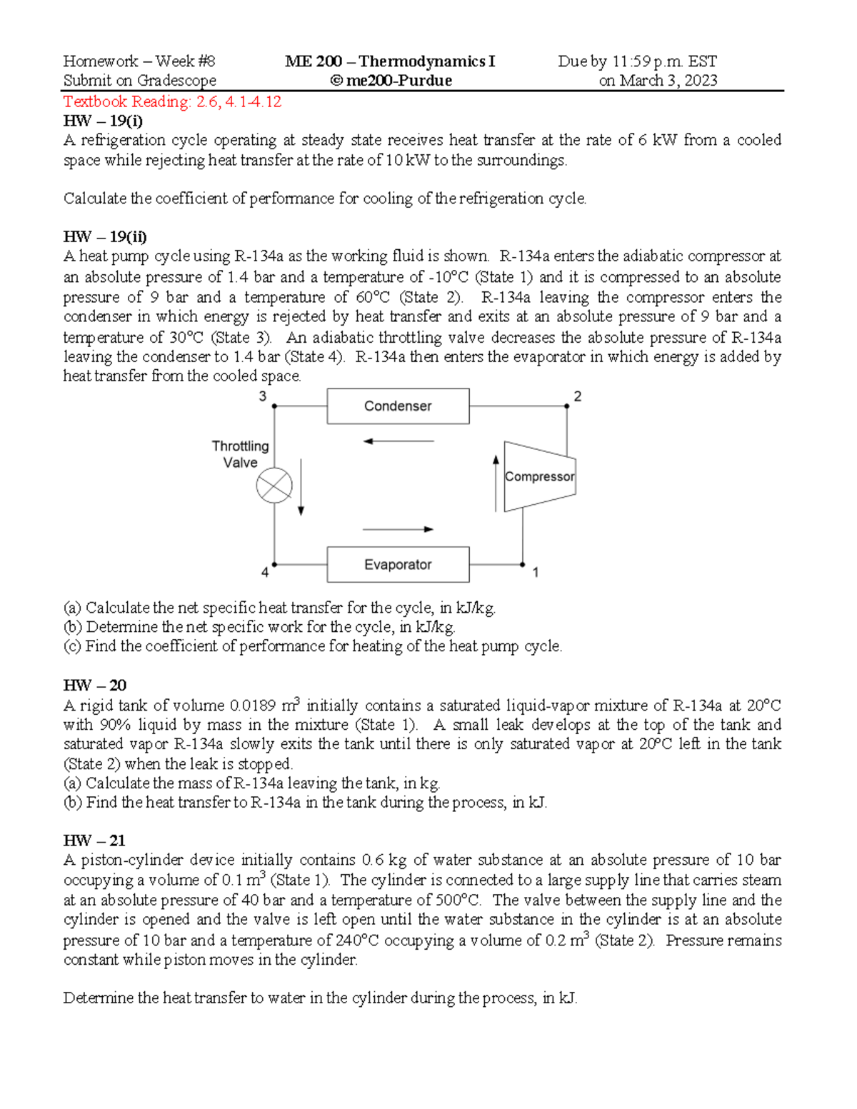 HW19-21 - S2023 HW Problems - Homework – Week #8 ME 200 ...