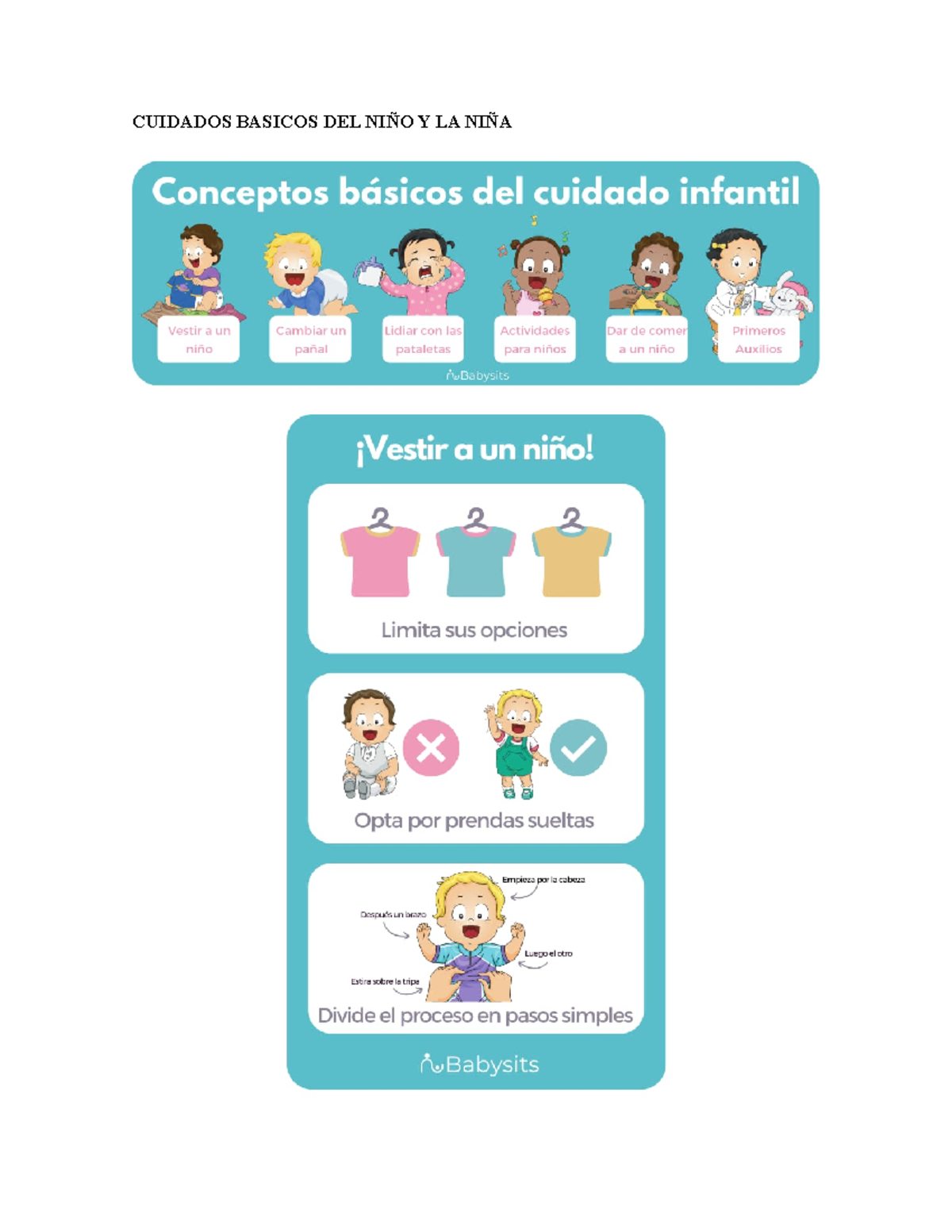 Cuidados Basicos DEL NIÑO Y LA NIÑA. Clase #1 - CUIDADOS BASICOS DEL ...