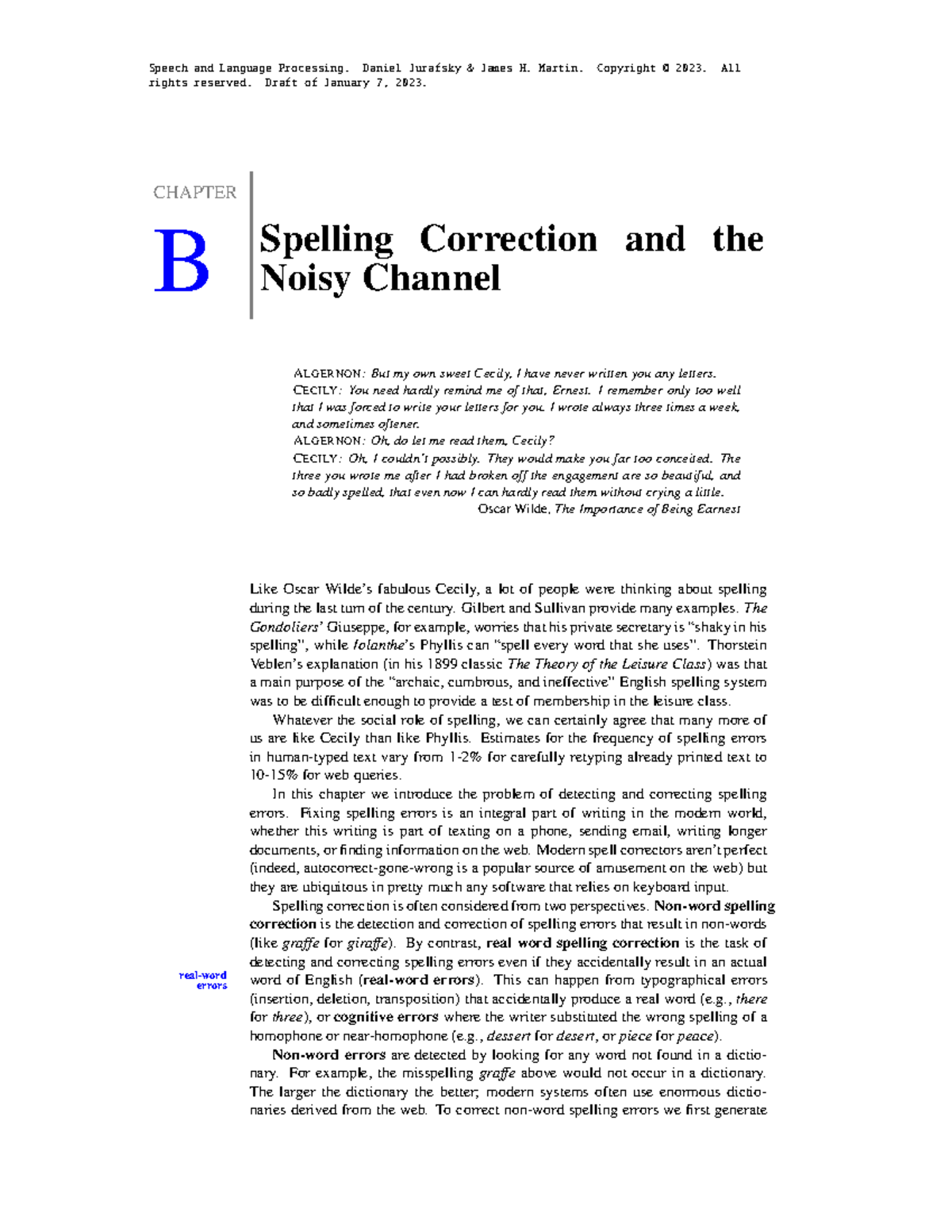 Spell correction nlp - Speech and Language Processing. Daniel Jurafsky ...