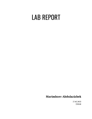 Lab report#2 - aaaaaaaaaaaaaaaaaaaaaaaaaaaaa - AU Chemistry Lab Lab ...
