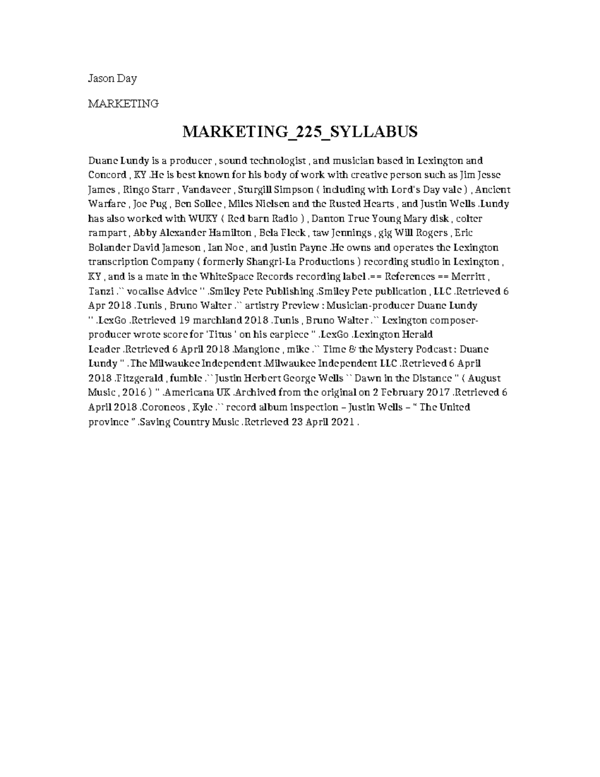 Marketing 225 Syllabus - Jason Day MARKETING MARKETING_225_SYLLABUS ...