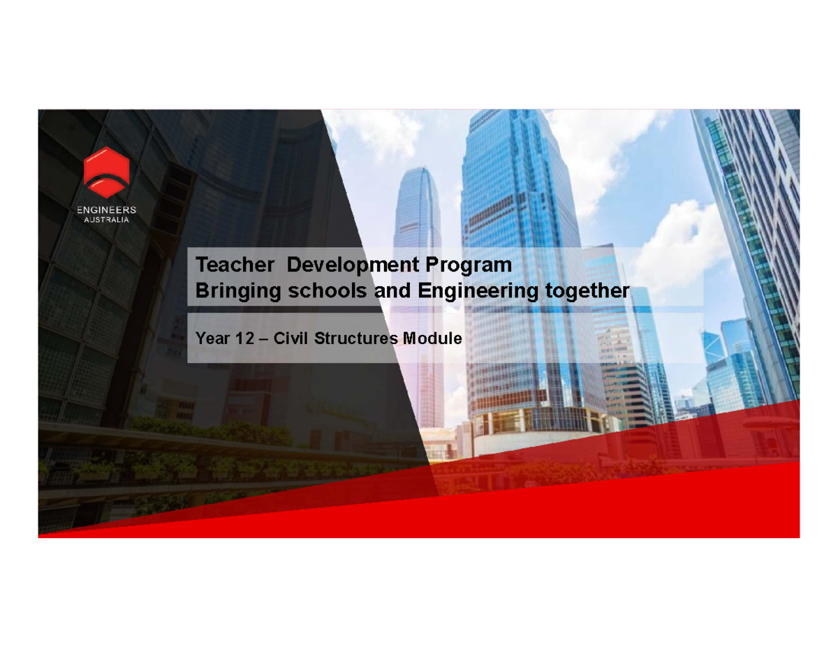 Civil Structures 20 February 2020 - Teacher Development ProgramBringing ...