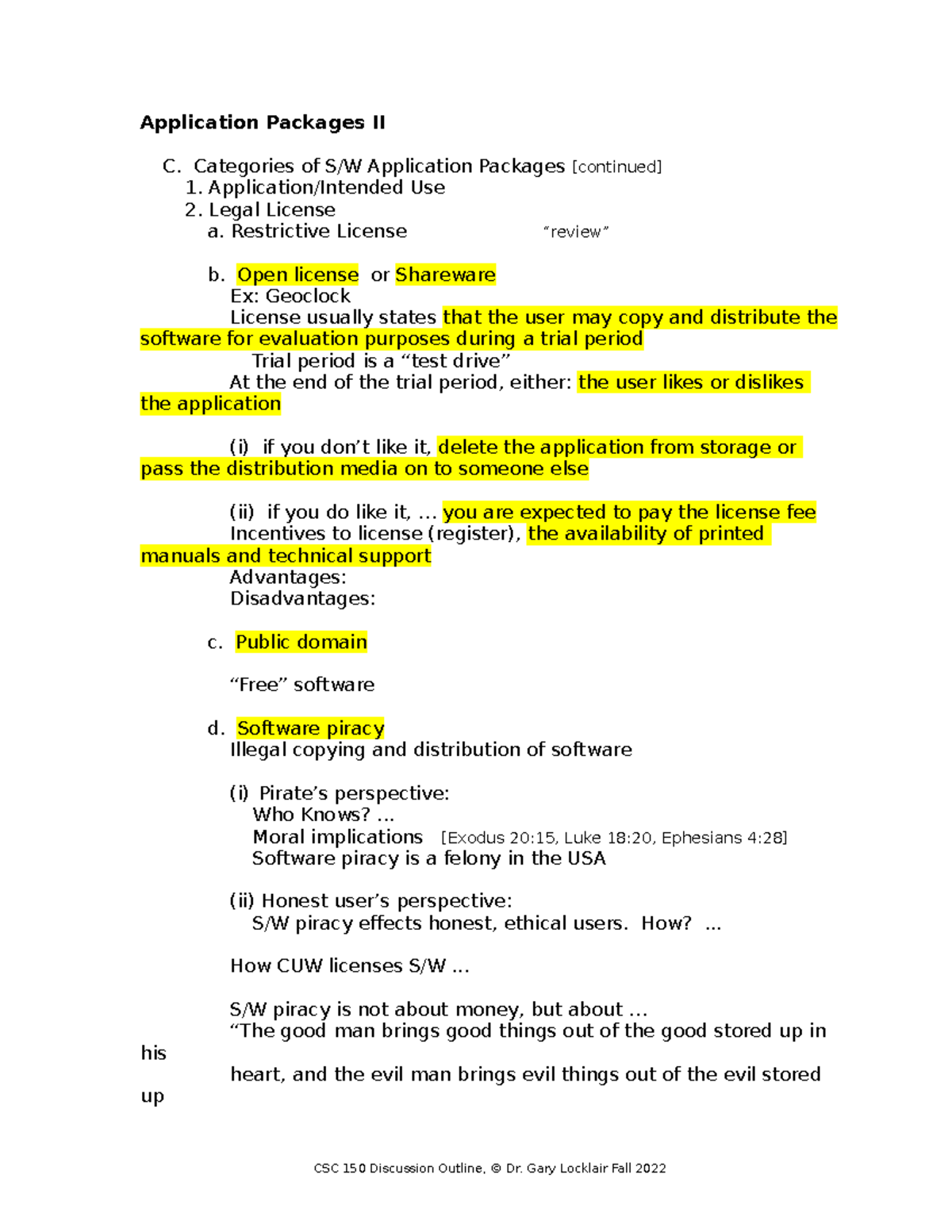 Unit 2 Day 6 student - Dr. Locklair Lecture Notes - Application ...