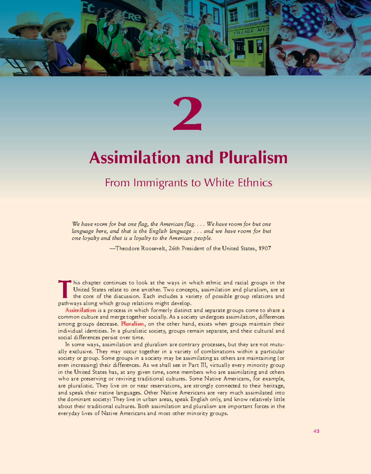 Assimilation and Pluralism - 43 2 Assimilation and Pluralism From ...