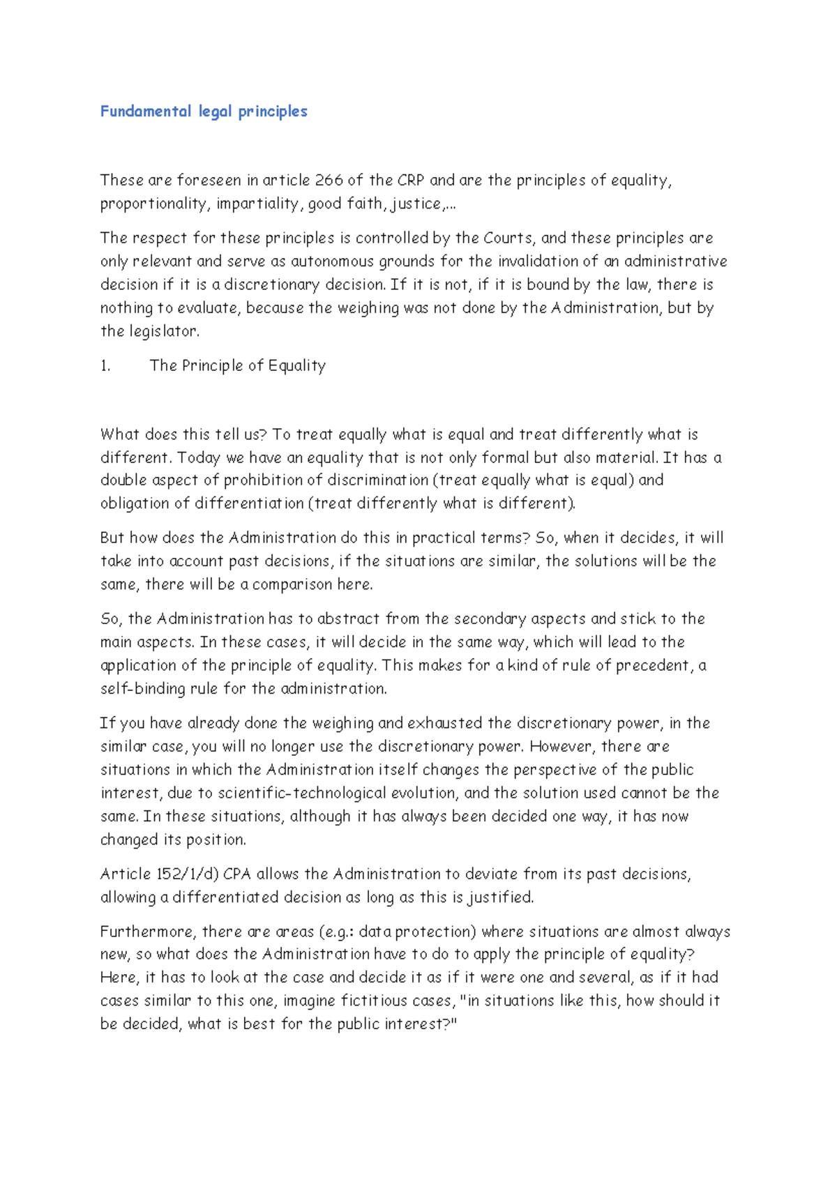 Fundamental Legal Principles 4 Fundamental Legal Principles These Are