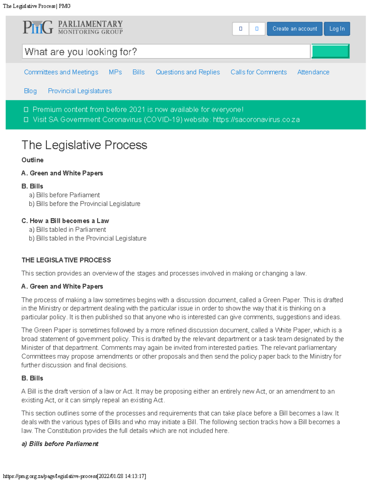 The Legislative Process PMG - ฀ Premium content from before 2021 is now ...