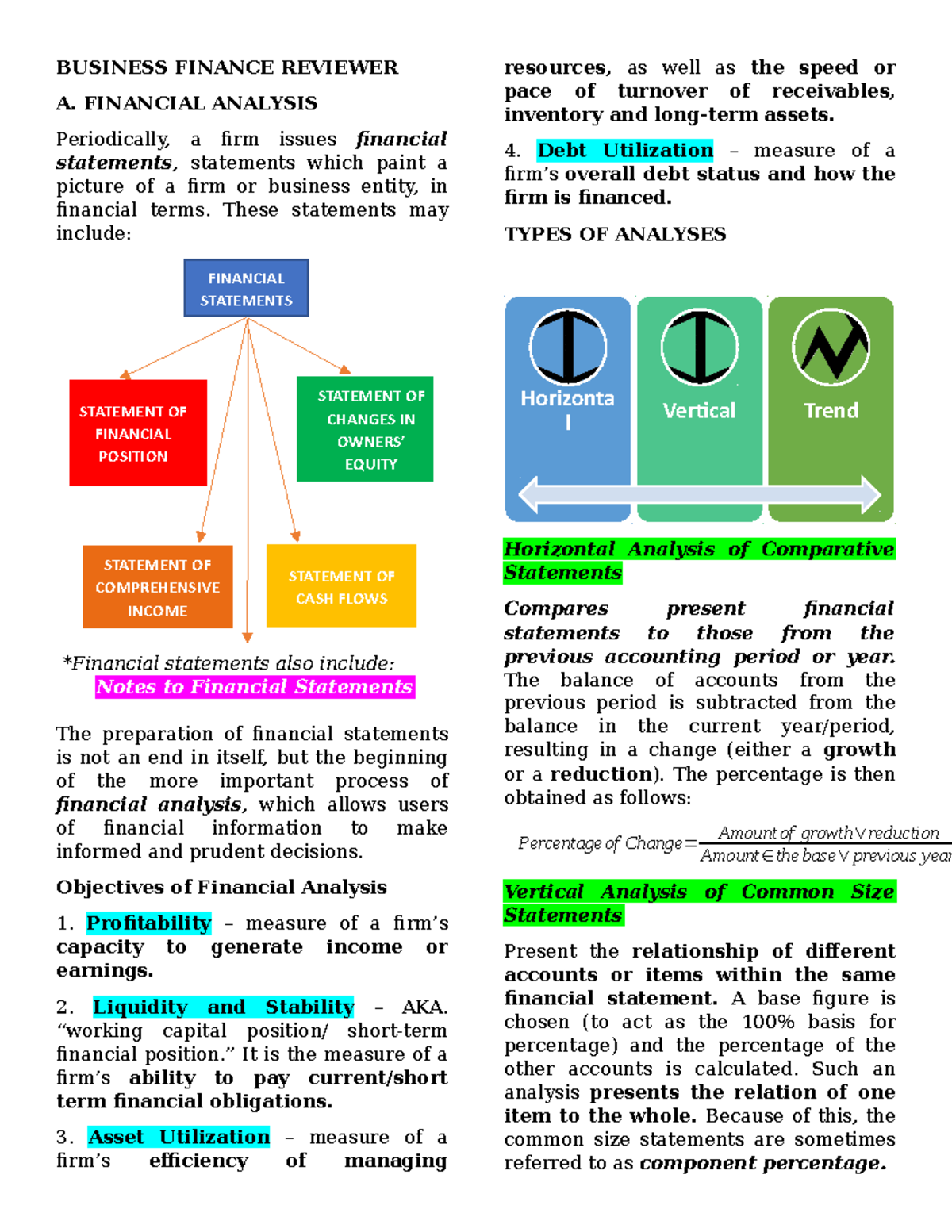 Business Finance Reviewer - BUSINESS FINANCE REVIEWER A. FINANCIAL ...