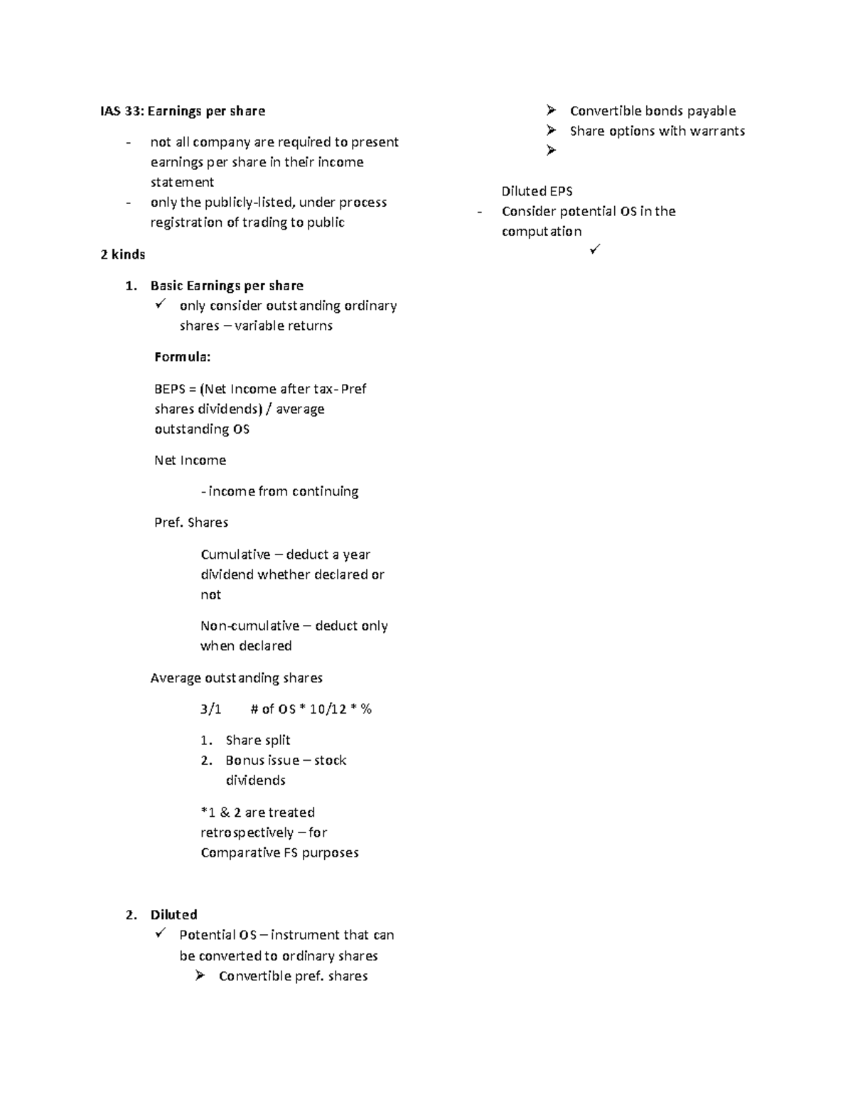 IAS 33 - Goood - IAS 33: Earnings per share not all company are ...