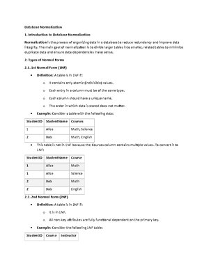CS312- Handouts - Ok this work - Database Modeling and Design (CS312) Contents Module-01: - Studocu