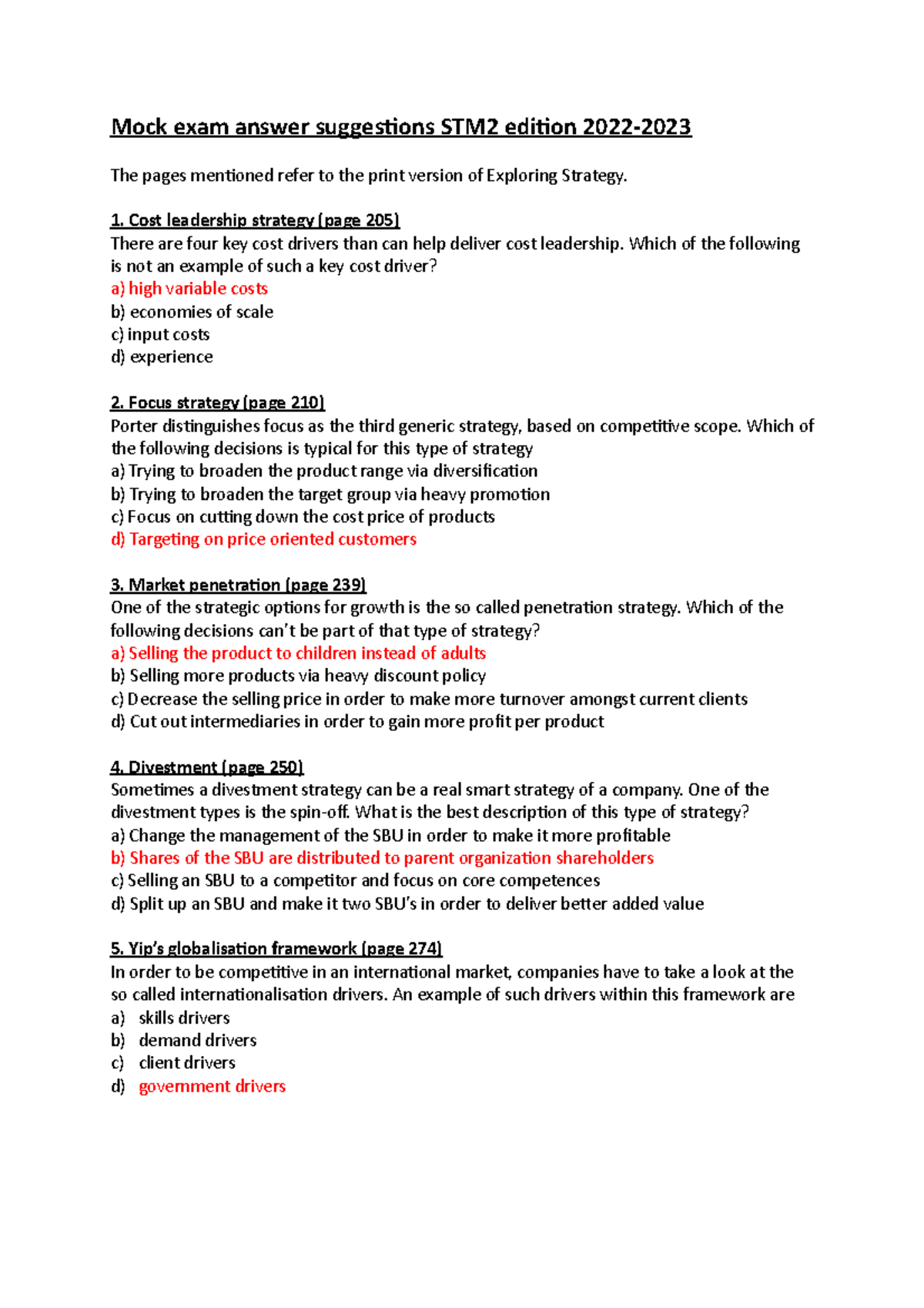 Mock exam STM2 2022-2023 including answer suggestions - Mock exam ...