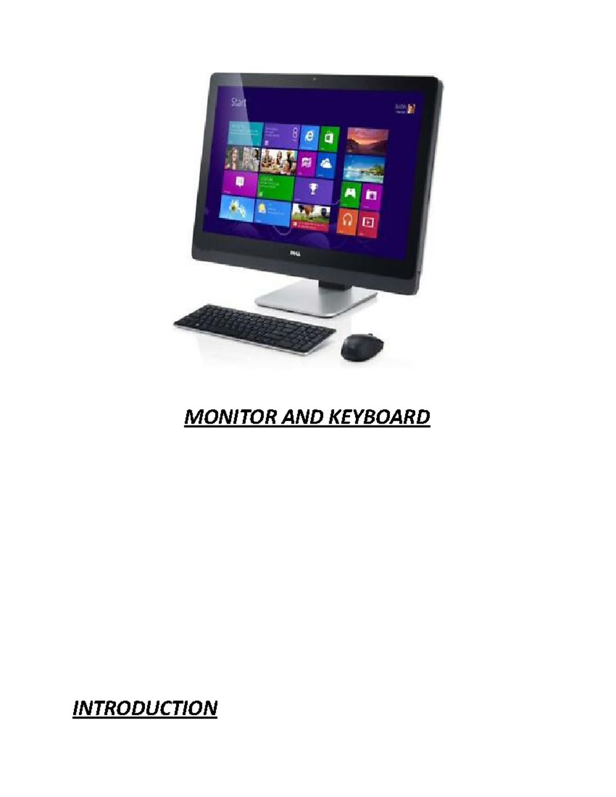 Monitorandkeyboard - Monitor and keyboard - MONITOR AND KEYBOARD ...