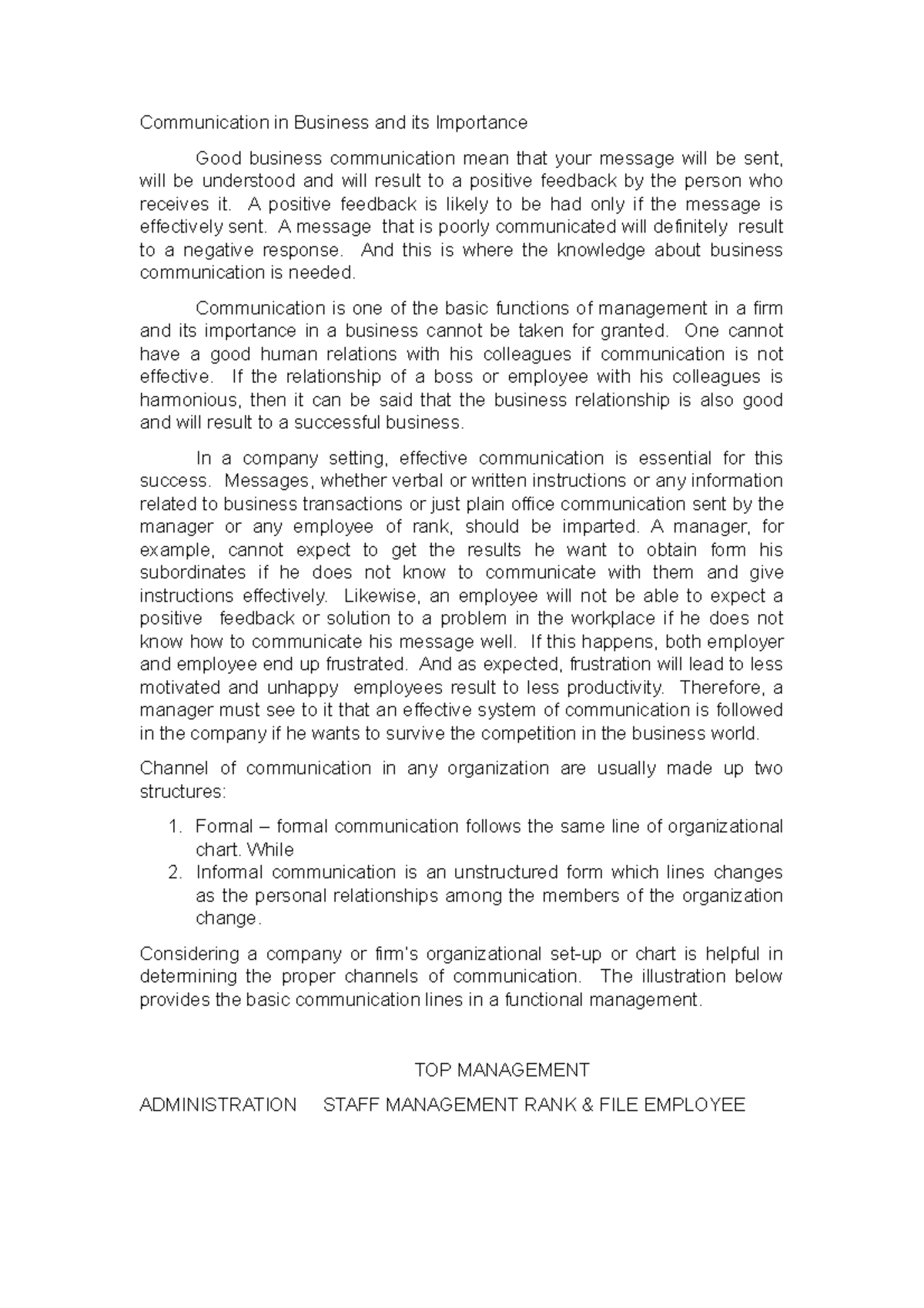 Direction of Communication in Business - Communication in Business and ...