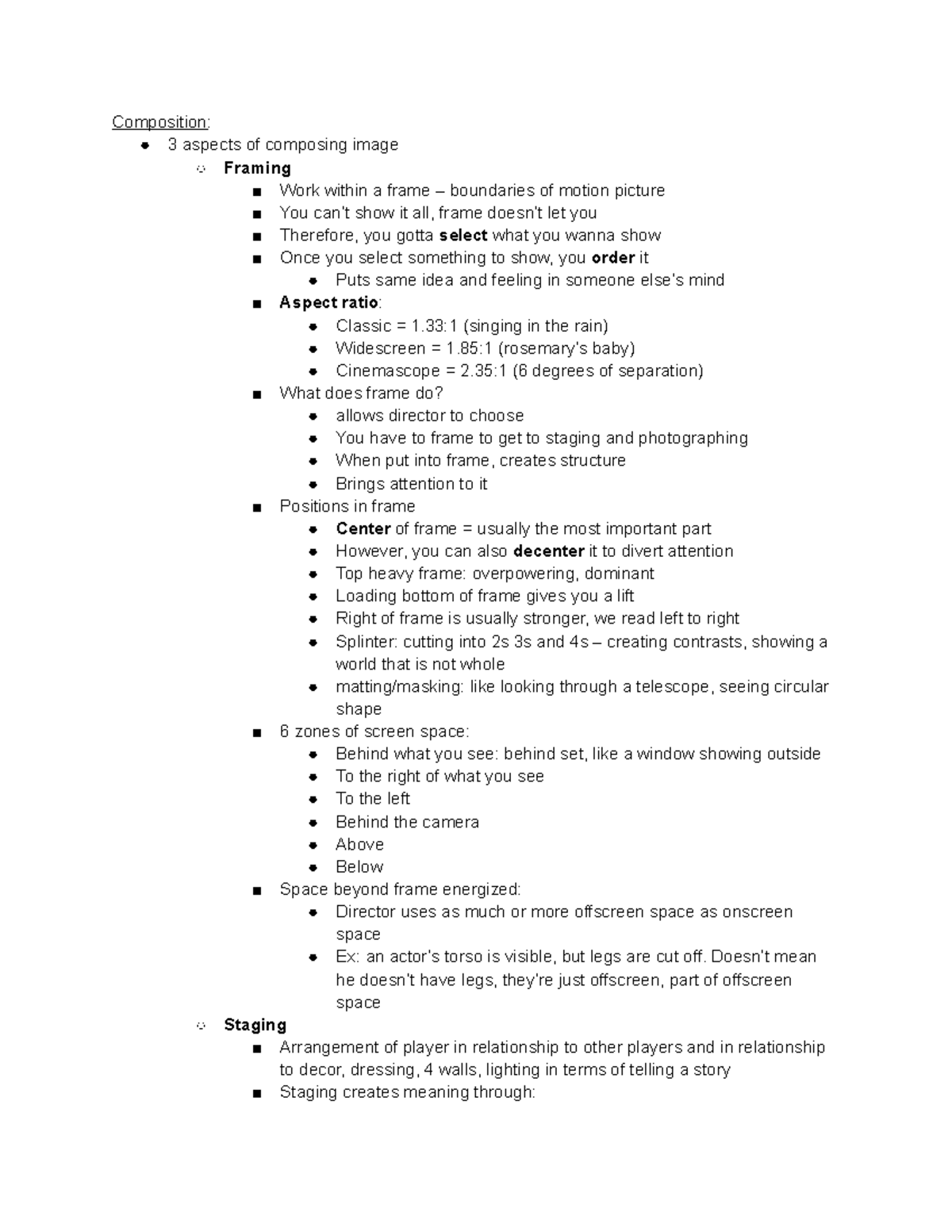 Composition - Composition: 3 aspects of composing image Framing Work ...