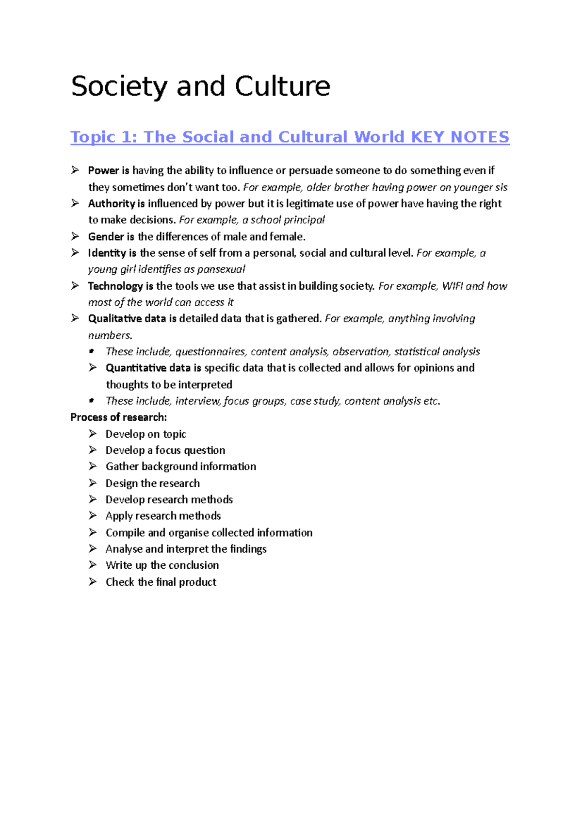 Prelim Notes - nice - Society and Culture Topic 1: The Social and ...
