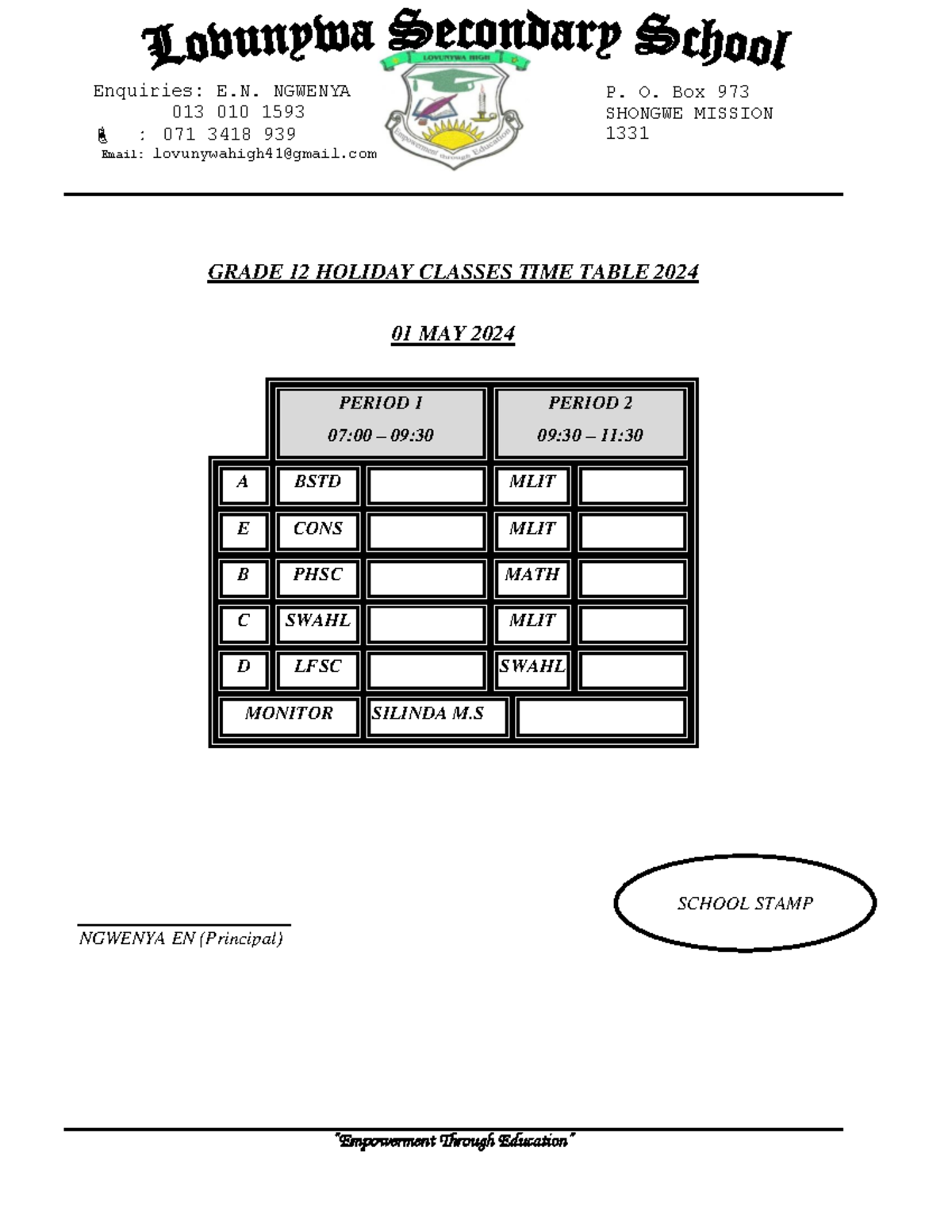 1 MAY 2024 - Understanding maths - “Empowerment Through Education ...