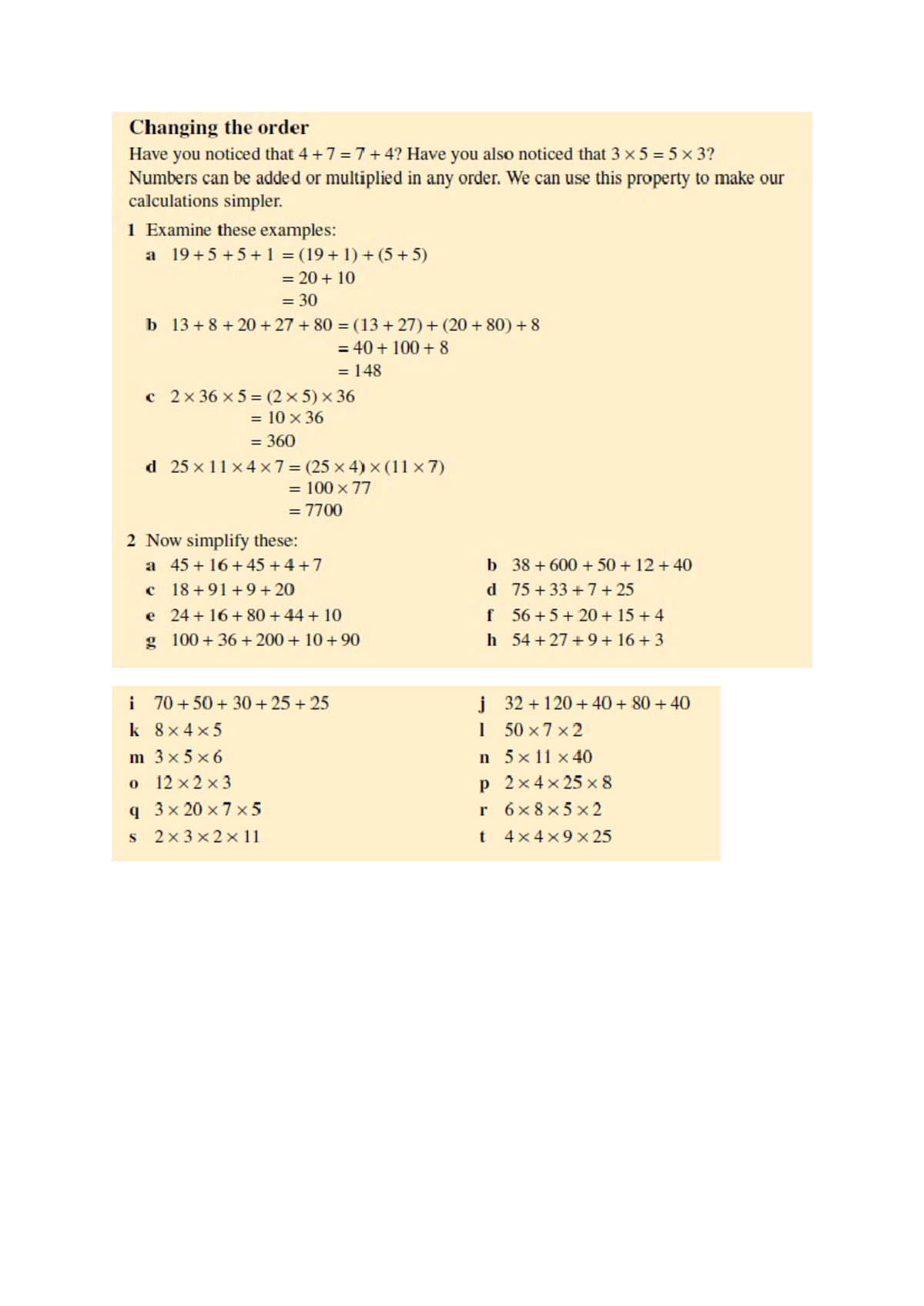 Commutative Law of Addition and Multiplication - Changing the order ...