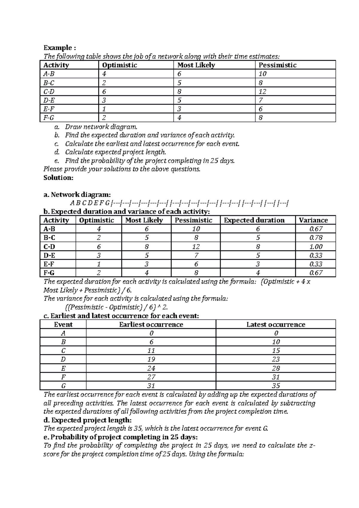 Example numerical SPM - Example : The following table shows the job of ...