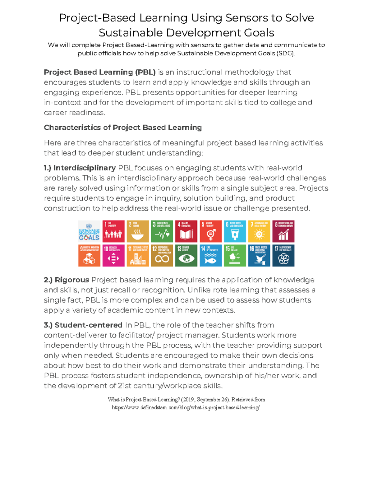 PBL Using Sensors to Solve SDG - Project-Based Learning Using Sensors ...