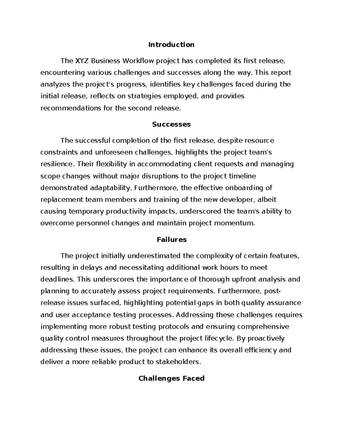 Project 3 Module Eight - Introduction The XYZ Business Workflow project ...