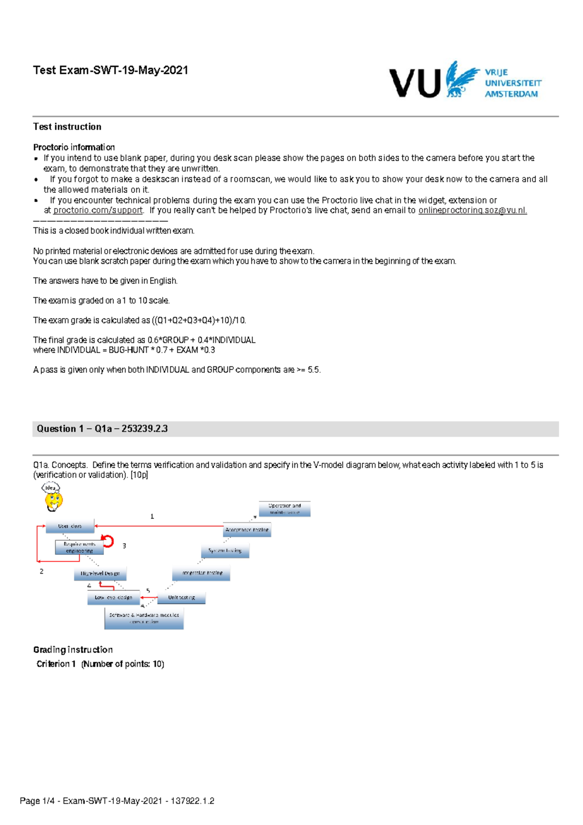 SWT exam 19 May 2021 - Test Exam-SWT-19-May- Test instruction Proctorio ...