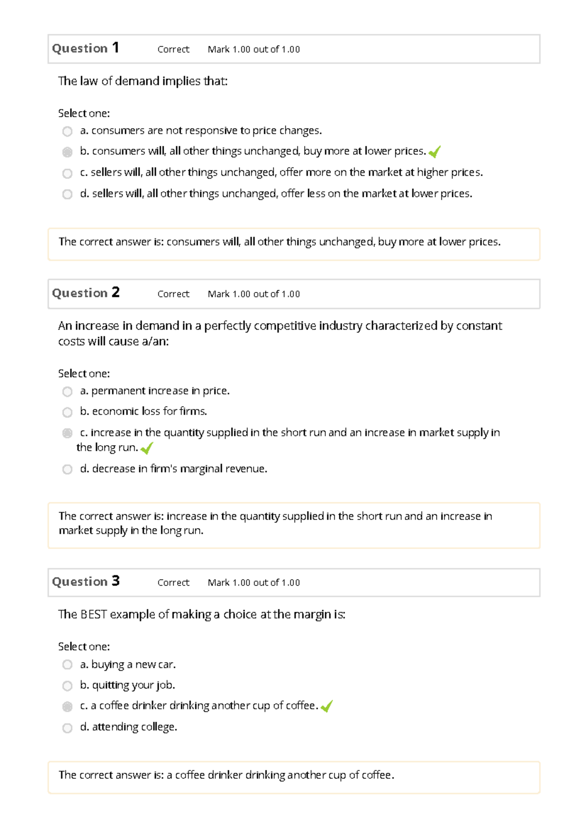 Review Quiz #1 Attempt review 001 - Question 1 Correct Mark 1 out of 1 ...