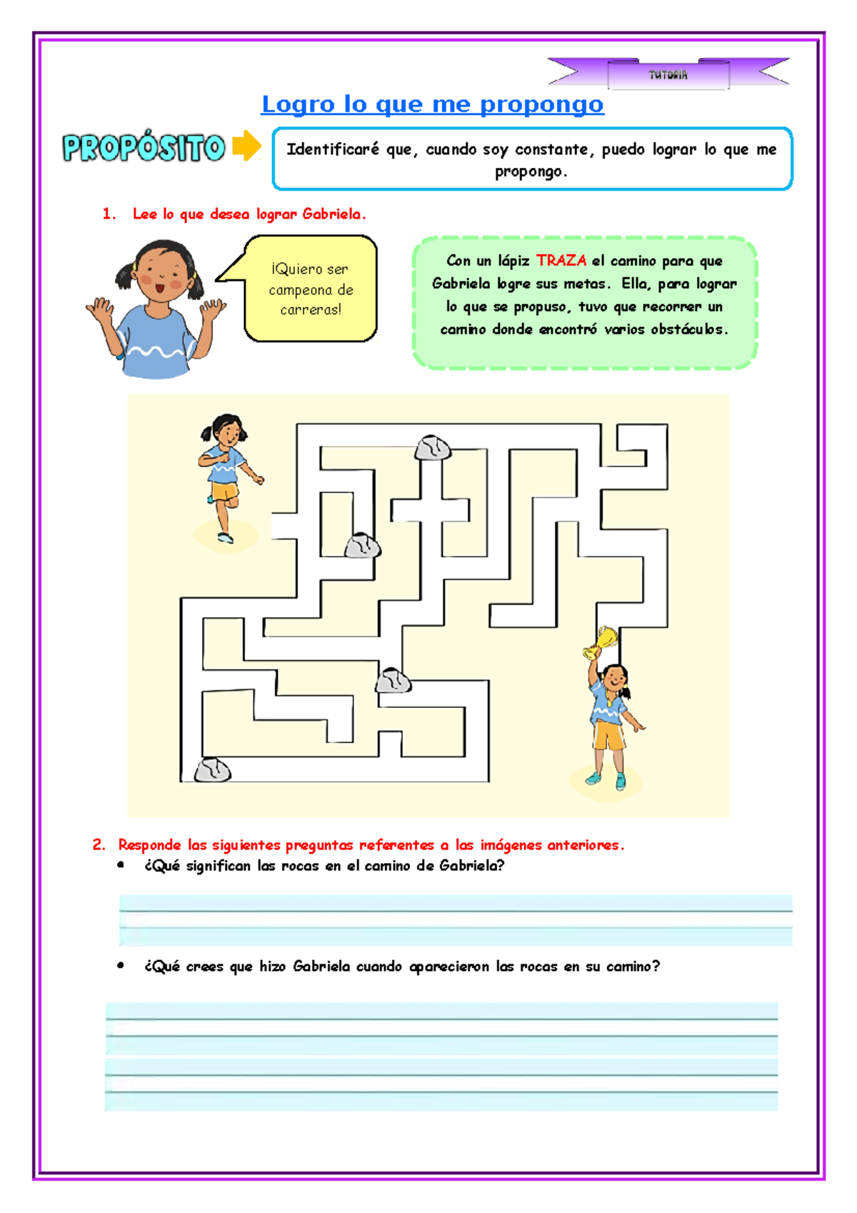 E8 S3 Ficha D5 Tutoria Logro LO QUE ME Propongo - Logro lo que me ...