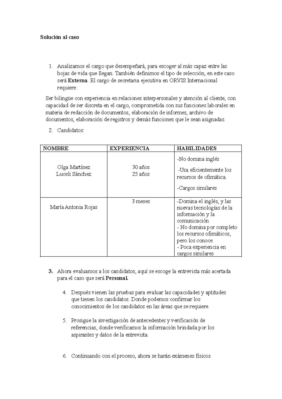 Solución al caso - solucion a estudio de caso - Solución al caso 1 ...