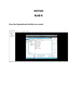 MST200-Pre Lab Chart - asd - PRELAB CHART Your 3 digit number from MySeneca: (ipaddress entry in ...